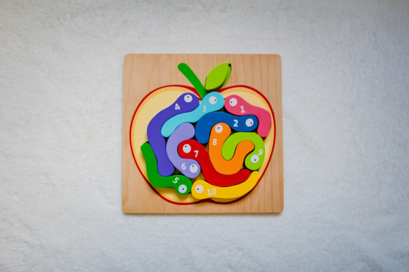 123 Worm Puzzle – Blu Elle